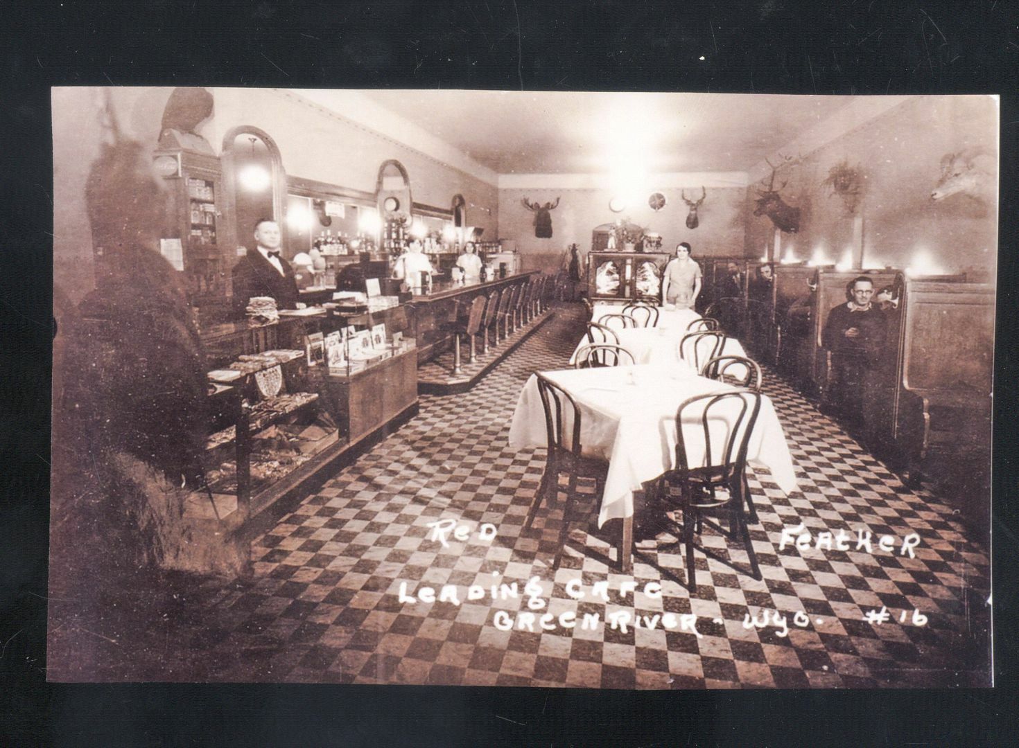 REAL PHOTO GREEN RIVER WYOMING RED FEATHER RESTAURANT POSTCARD COPY | eBay
