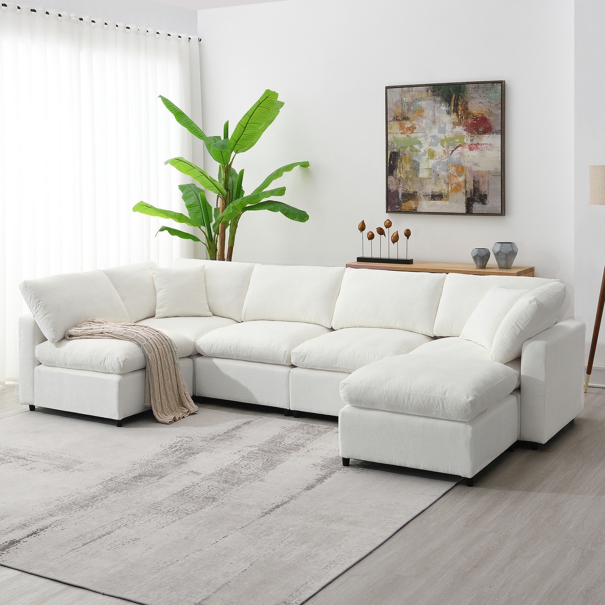 Modern White Modular Sectional Sofa Divano Sectional Sofa Off White