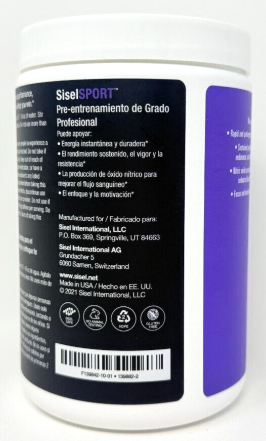 Sisel SiselSport Sport Pro-Grade Pre-Workout Pink Lemonade 12.84 oz NEW ...