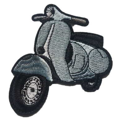 Scooter Moped Vespa - Iron on Patch Sew on transfer classic scooter ...