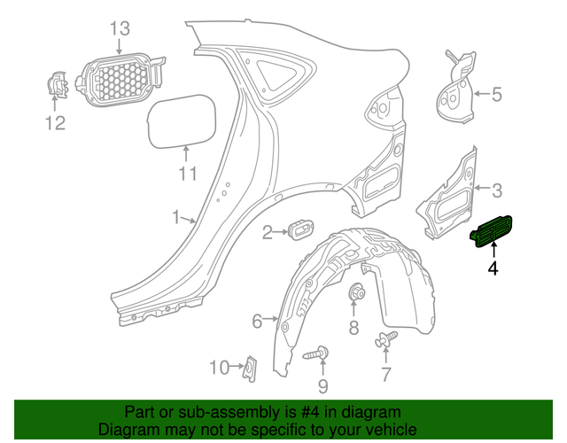 Genuine OEM Quarter Panel Vent for MERCEDES 2058301301 for sale online ...