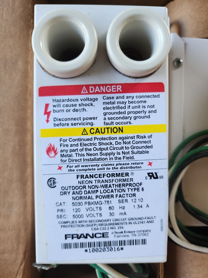 Franceformer 3030PBKMG-751 Neon Transformer Power Supply Qty 2 In The ...