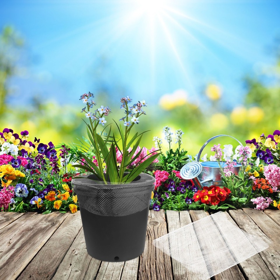 Anti-slip Flower Pot Net Pocket Sleeves Mesh Netting Planter Cover ...