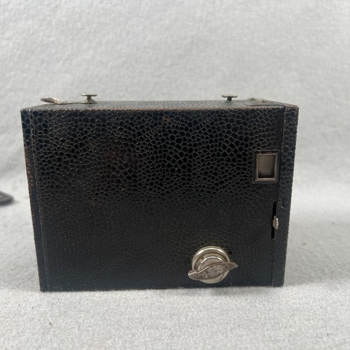 Vintage Antique Film Box Camera Unbranded UNTESTED Black Leather look ...