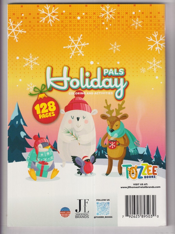 Holiday Pals Coloring and Activities Book 128 Pages (Coloring Book: Children, C | eBay