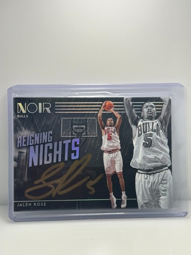 2019-20 Panini Noir Jalen Rose Chicago Balls Autograph NBA Card 06/99 ...