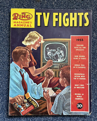 🥊Vintage Boxing 1955 The Ring Magazine Annual Tv Fights Cover | eBay
