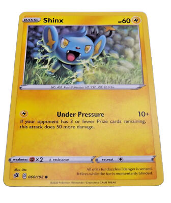 2020 Pokemon Card - Shinx #60/192 Rebel Clash Common Pokemon Card Non ...