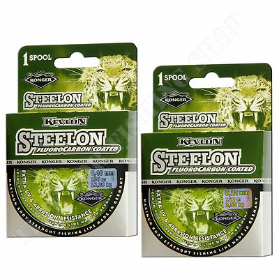 Fluorocarbon Coated Mono Fishing Line Spool 150m Sea Carp Pike Drop ...