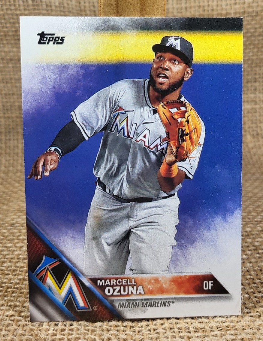2016 Topps Series 2 Marcell Ozuna Baseball Card #572 Marlins FREE S&H ...