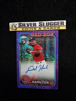 2024 David Hamilton Topps Chrome Auto Purple Speckle /299 #RA-DHA RC ...