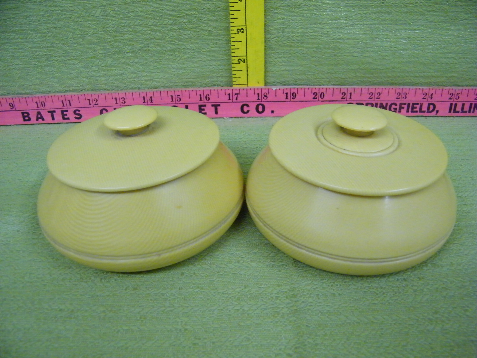 Vintage Pair of Celluloid Bakelite Ivory Pyralin Powder Boxes | eBay