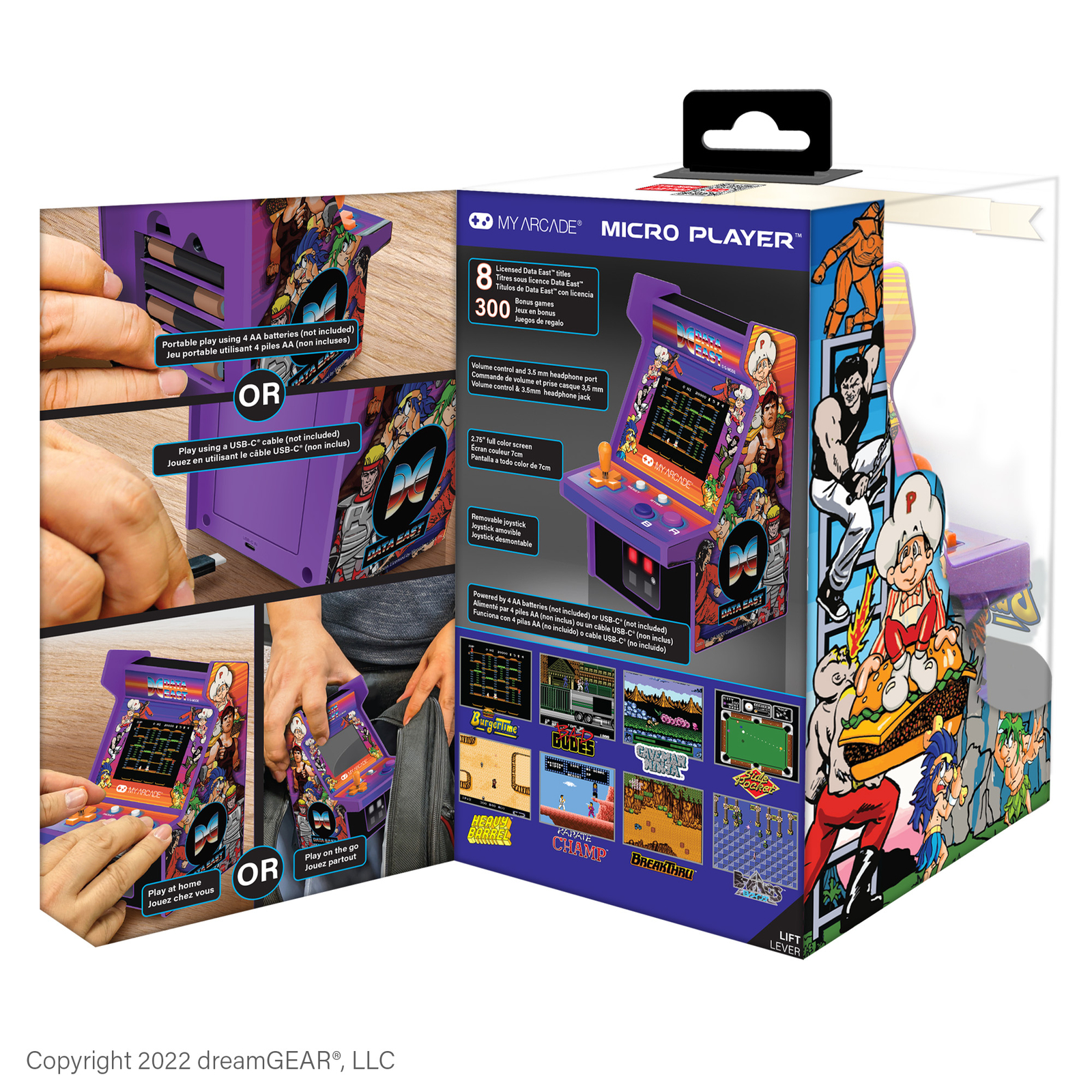 My Arcade Data East Hits Micro Player Portable Retro Mini Arcade 308 ...