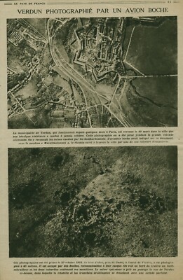 Document ancien Verdun photographié par un avion boche 1919 issu de ...