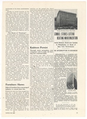 1935 Warren Webster & Co. Ad: Gimbel Bros. Store Pics - New York ...