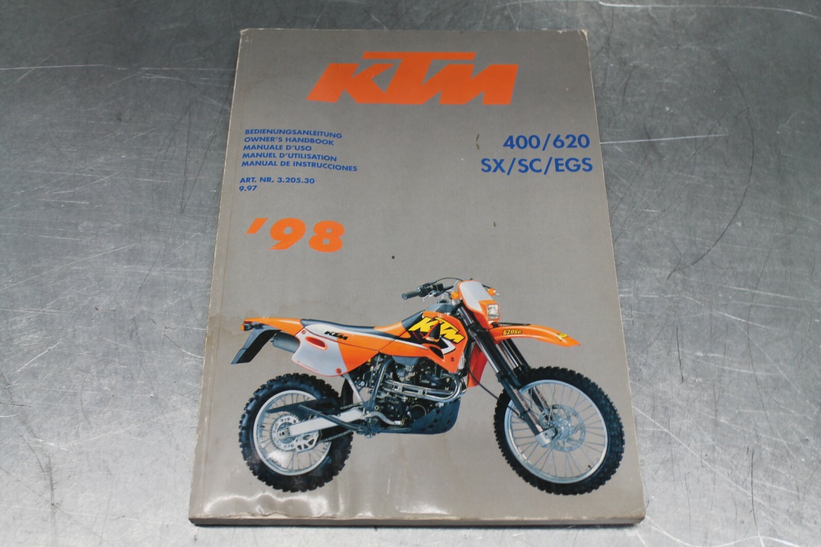 Nice OEM 1998 KTM 400 / 620 SX / SC / EGS Owner's Manual OEM Used | eBay
