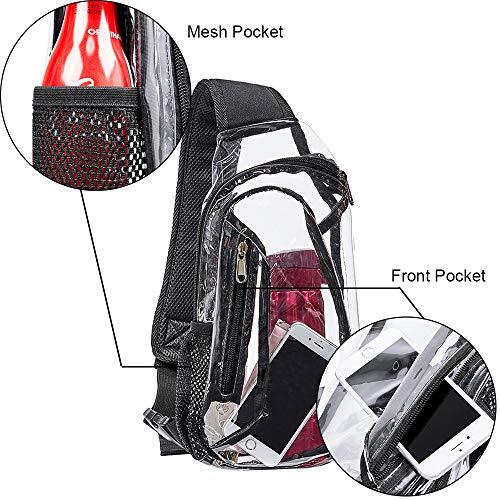 Clear Sling Bag, Stadium Approved Mini PVC Crossbody Shoulder Backpack ...