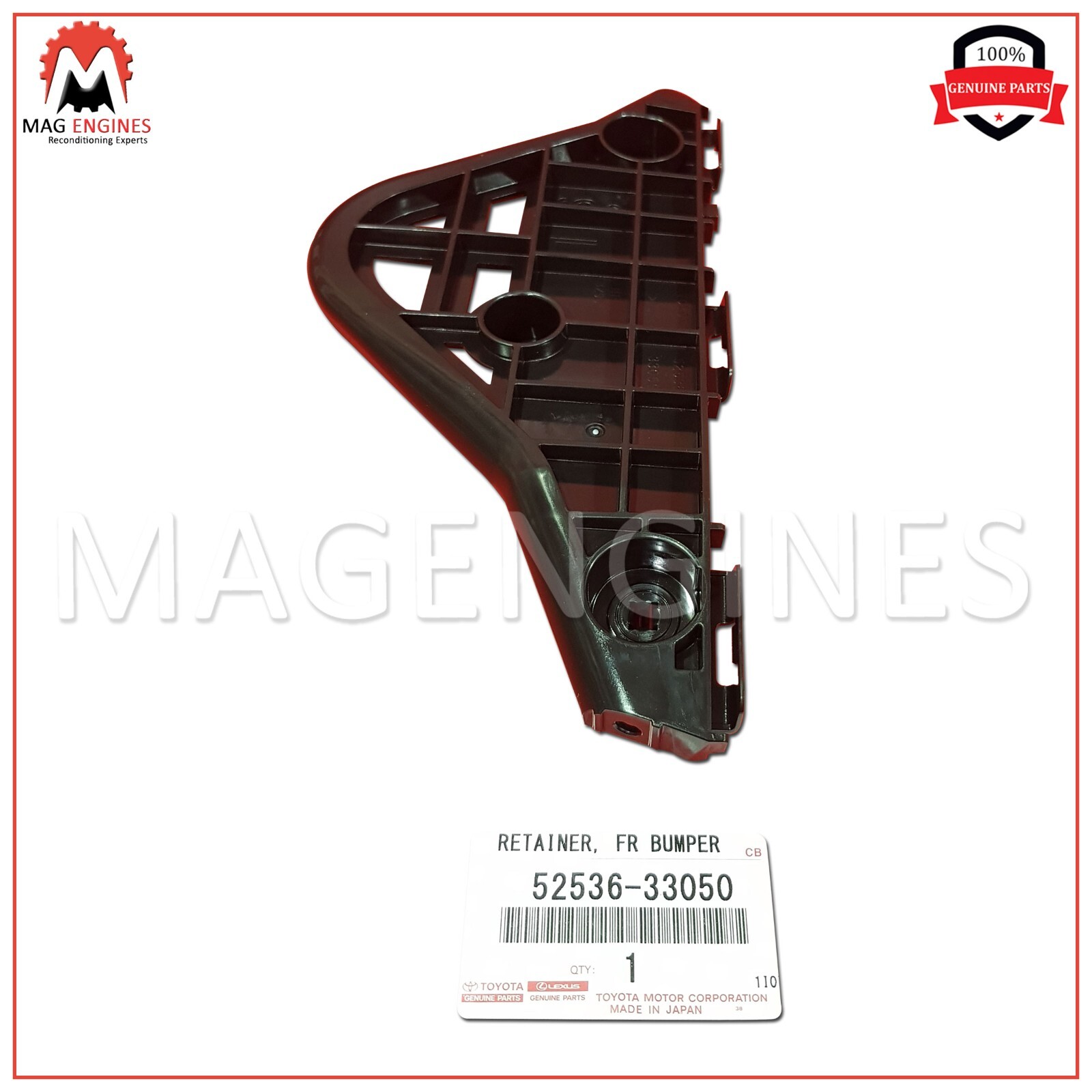 52536-33050 GENUINE OEM RETAINER, FRONT BUMPER SIDE, LH 5253633050 | eBay