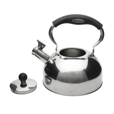 Stainless Steel Whistling Tea Kettle Max & Min Lines Coffee Tea Pot 2.5 ...