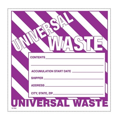 6" x 6" Universal waste labels (100 per Pack) | eBay