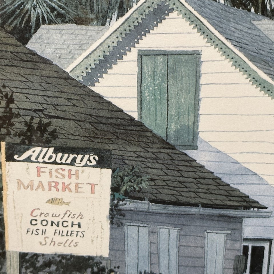 Phil Capen Signed Print 431/1500 Albury's Fish Market + Cat + Wyannie ...