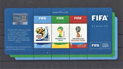 FIFA Classics SOCCER World Cup QATAR Stamps Hologram BRAZIL RUSSIA ...