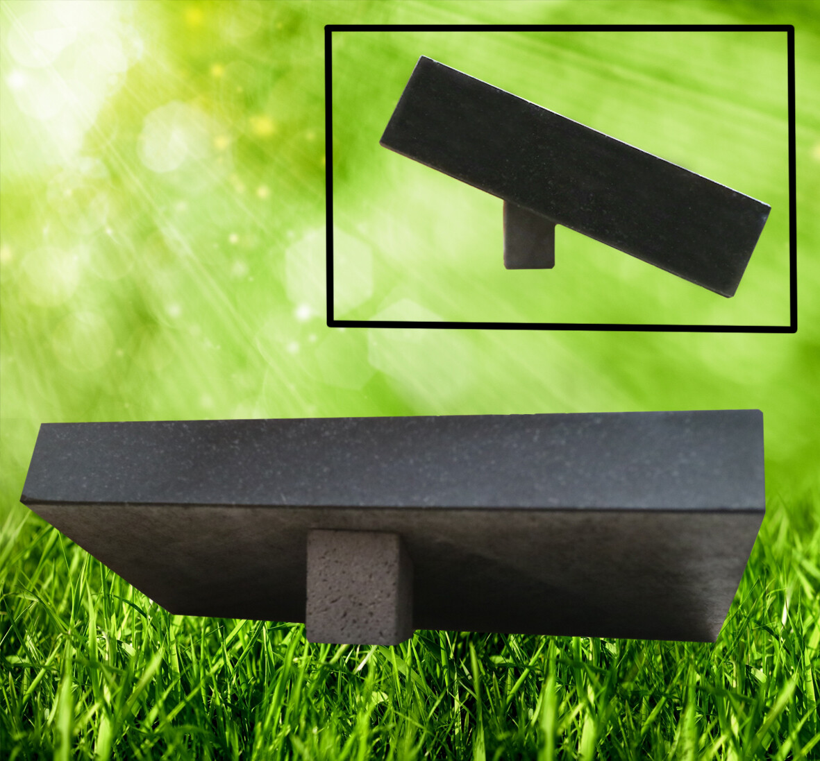 Grabstein Grabplatte Granit mit oder ohne Stütze Motiv Text Gravur nach ...