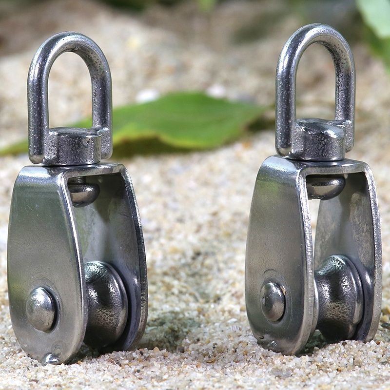 Single / Double Revolving Pulley Rope Sheave Rope Pully Wheel Size 15mm ...