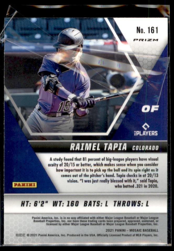 2021 PANINI MOSAIC RAIMEL TAPIA COLORADO ROCKIES #161 | eBay