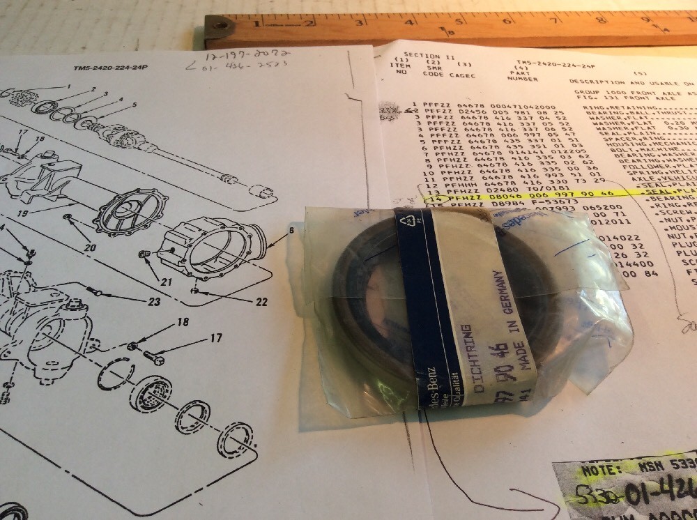 A0069979046 Mercedes-Benz Seal A 006 997 90 46, 5330-12-197-2072, 01 ...