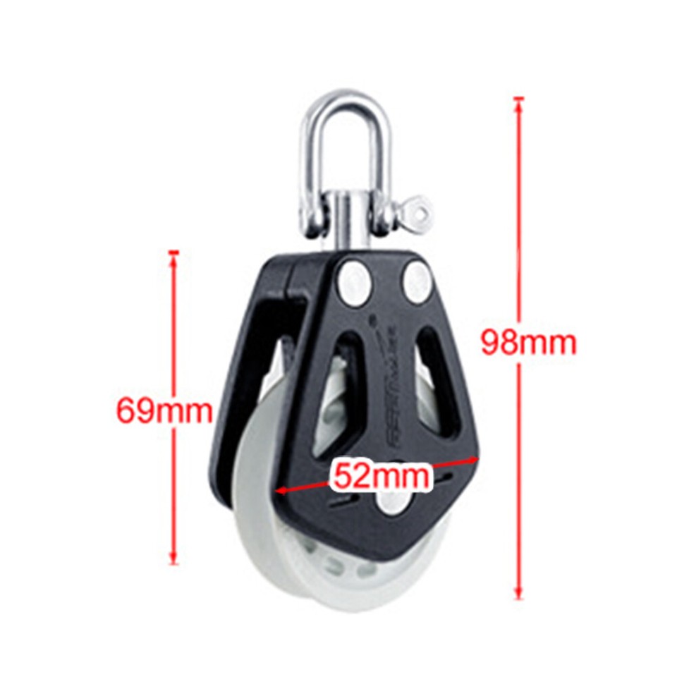 Swivel Cable Pulley High Load Universal Sheave Block 460KGS Sailboat ...