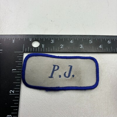 Recycled Recovered ROUGH Name P. J. PJ Patch For Uniform For Workwear ...