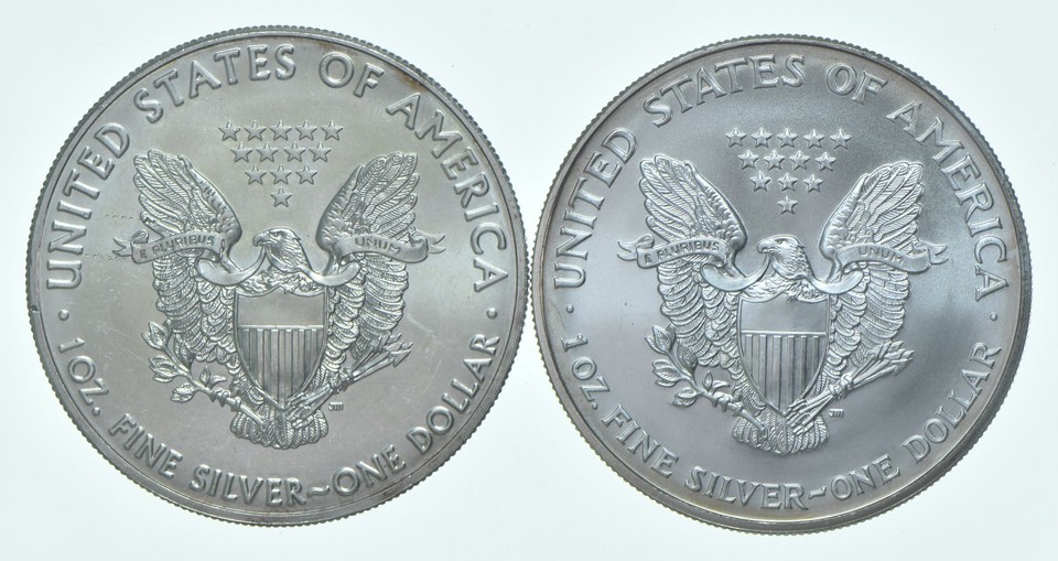 2021 - 2002 American Silver Eagle 1 T Oz .999 Lot of 2 *029 | eBay