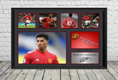 Marcus Rashford Signed Poster Photo Manchester United Football ...