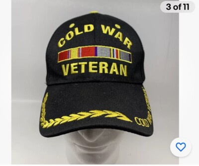 US Military Cold War Veteran Baseball Cap, Black Army Navy EGA | eBay