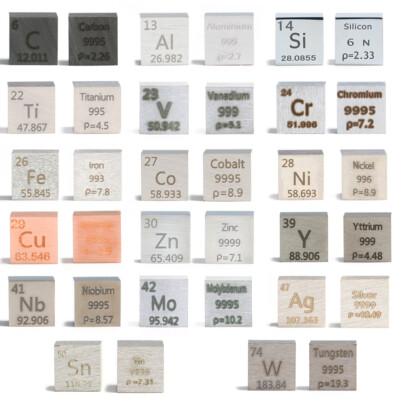 Metal Element Cube 10mm Pure Density High Purity Specimen Collection ...