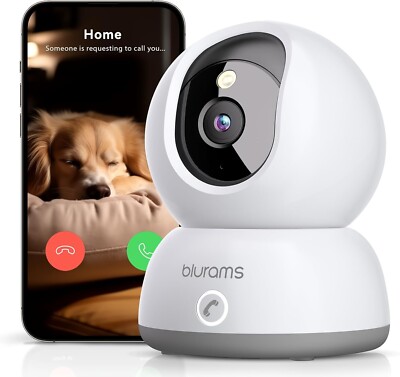 BLURAMS Indoor Security Camera 2.4Ghz Baby Camera 360° 2Way Talk A31C ...