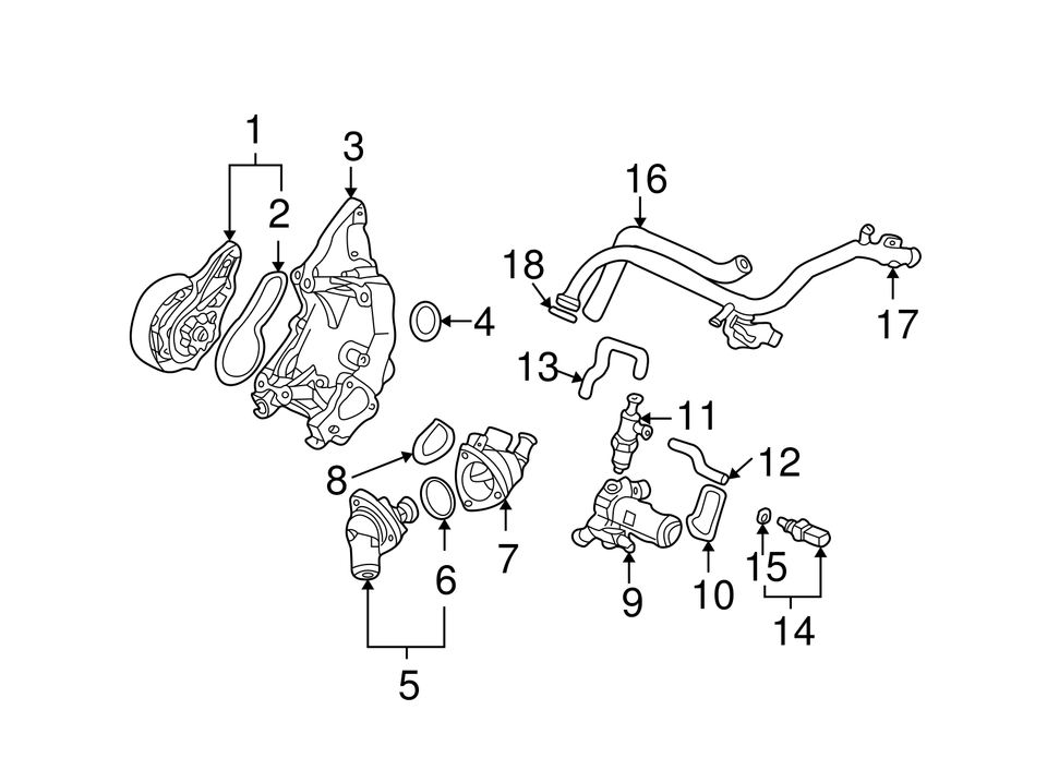 Genuine Honda 02-06 CR-V Heater By Pass Pipe 19510-PPA-A00 CRV | eBay