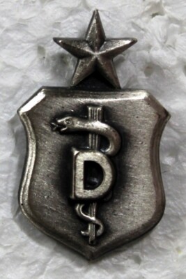 US Air Force Senior Dental Corps Badge Insignia Large Oxidized Pin | eBay