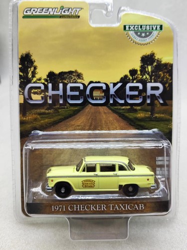 Greenlight 1:64 1971 Checker Taxicab Taxi Car Model Yellow Vehicle ...
