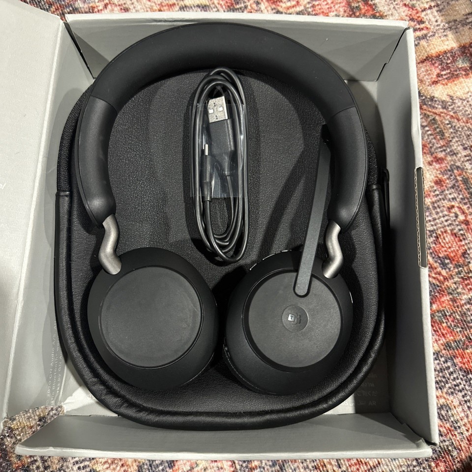 Jabra Evolve2 65 Link380C Stereo Black Headset, Stereo USB-C, HSC110W ...