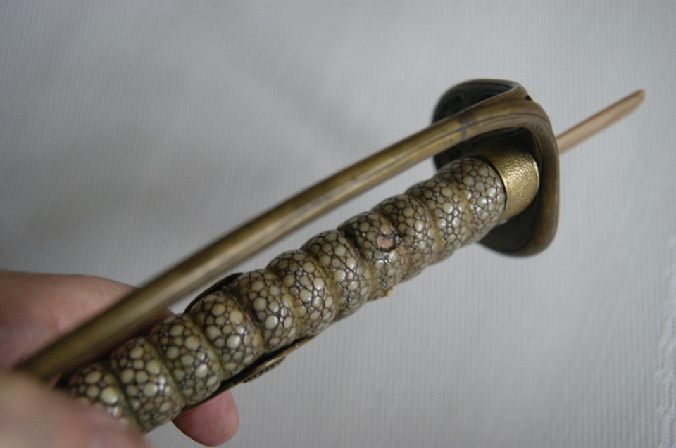 Hilt - (tsuka) a Japanese military officer's sword from the Kyu-Gunto ...