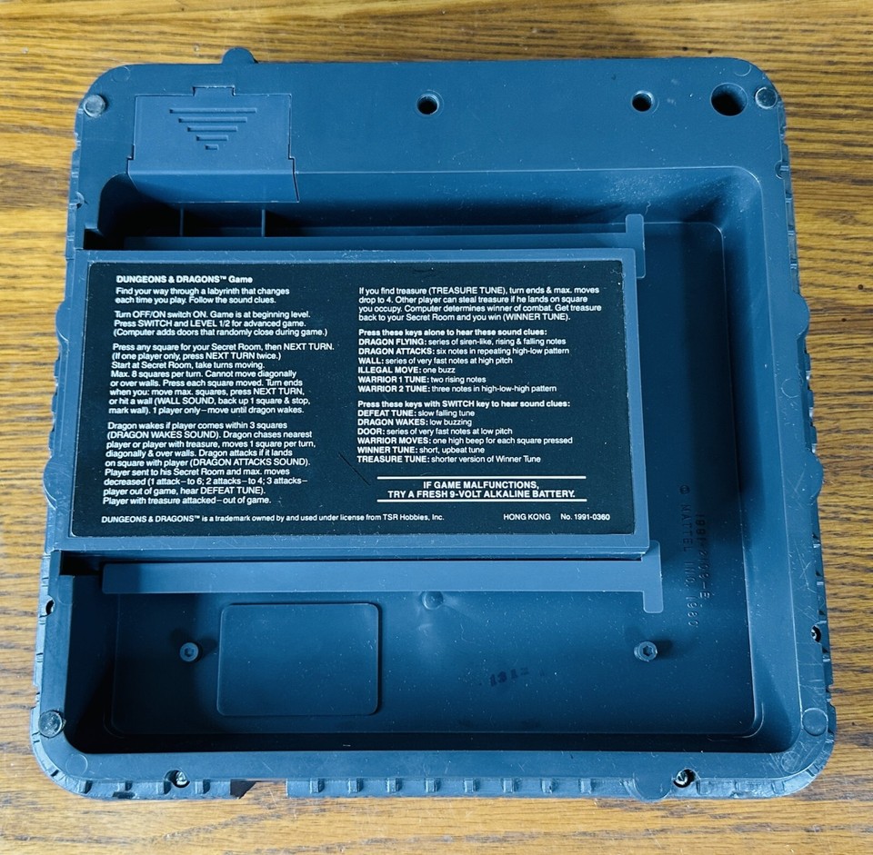 DUNGEONS & DRAGONS 1980 COMPUTER LABYRINTH GAME with parts WORKS ...