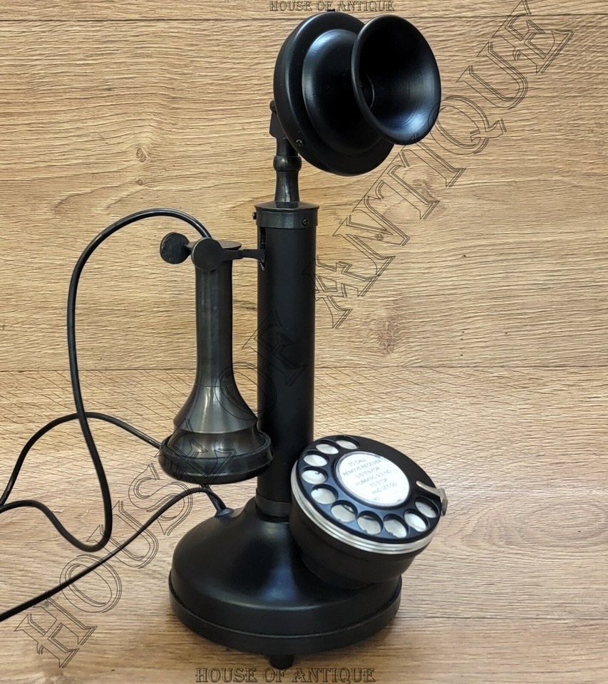 Antique Collectible Candlestick Phone Rotary Dial Landline Working ...