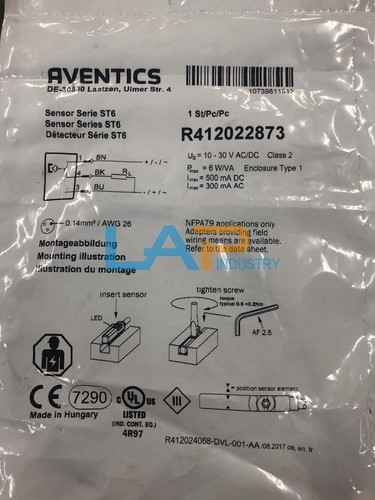 1Pcs NEW For AVENTICS Pneumatic sensor R412022873 10-30V AC/DC | eBay