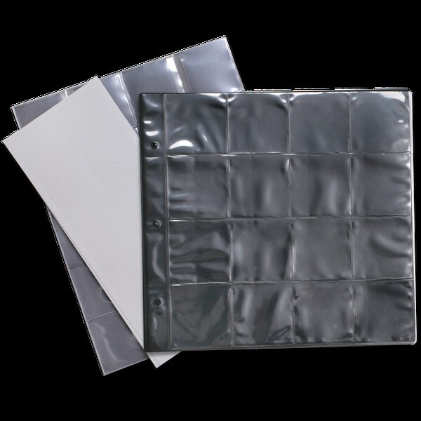 10 Littleton 2x2 Coin Album Pages 16 Pocket w Sleeves + Cards For LCA65 ...