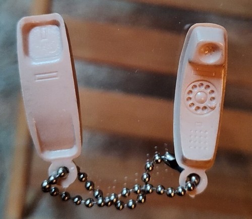 Vintage Trimline Telephone KeyChain Mini Blue Phone Advertising Logo ...