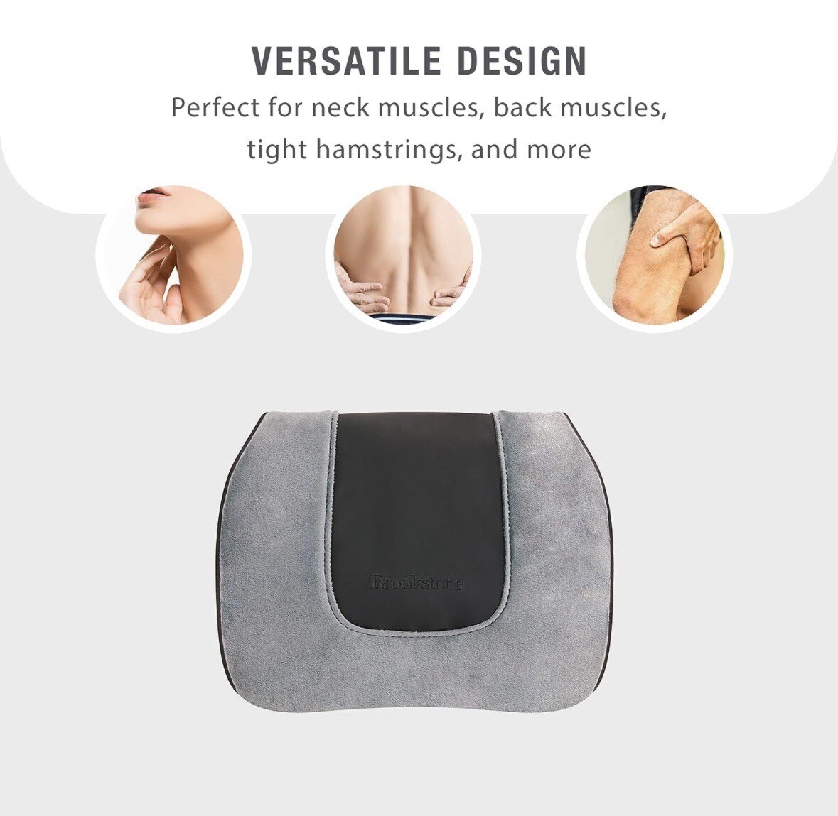 Brookstone Shiatsu Full Body Massager Rotating Massage Nodes Deep Knead ...