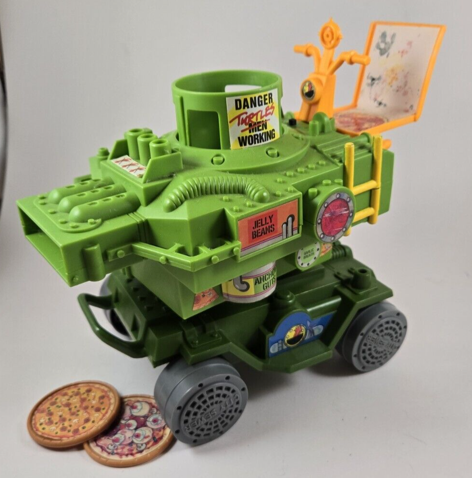 TMNT Teenage Mutant Ninja Turtles Pizza Thrower Vehicle 1989 incomplete ...