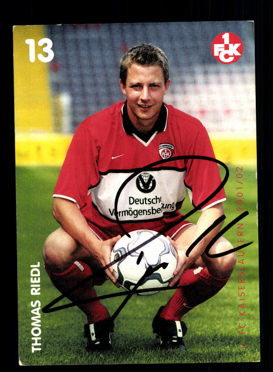 Thomas Riedl Autograph Card 1st FC Kaiserslautern 2001-02 original + A ...